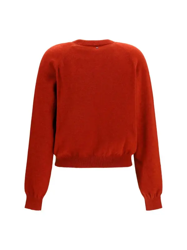 FERRAGAMO Crewneck Sweater With Cut-out Detail - Red