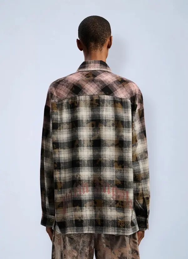 Palm Angels Check Shirt - Black