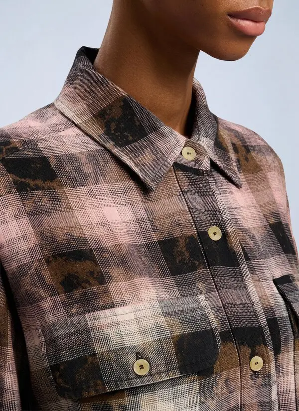 Palm Angels Check Shirt - Black