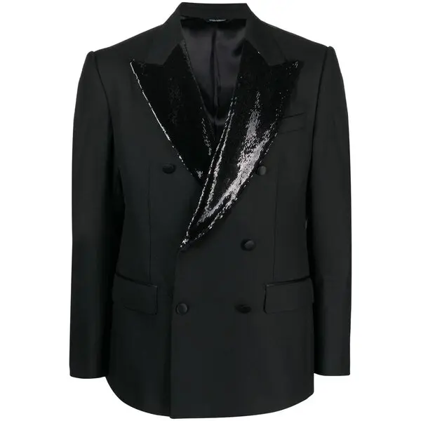 Dolce & Gabbana Sequin Blazer - Black
