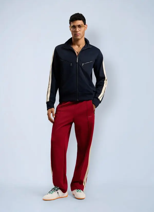 Palm Angels Curved Logo Zip-up Track Jacket