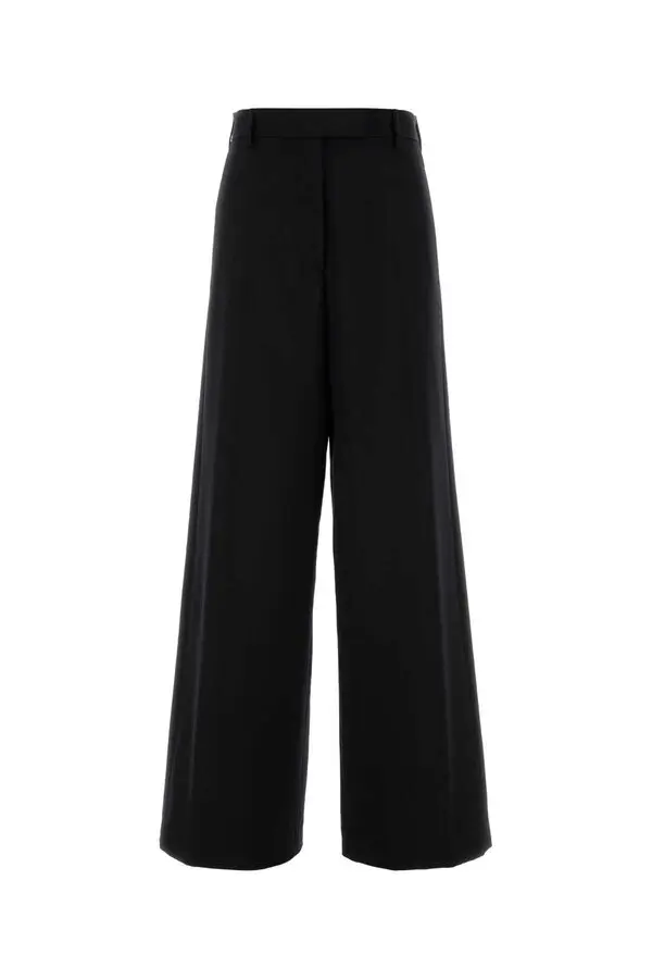 Dries Van Noten Wool Blend Penn Wide-leg Pant - Black
