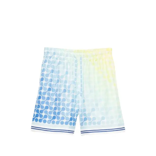 Casablanca Silk Track Shorts - Blue