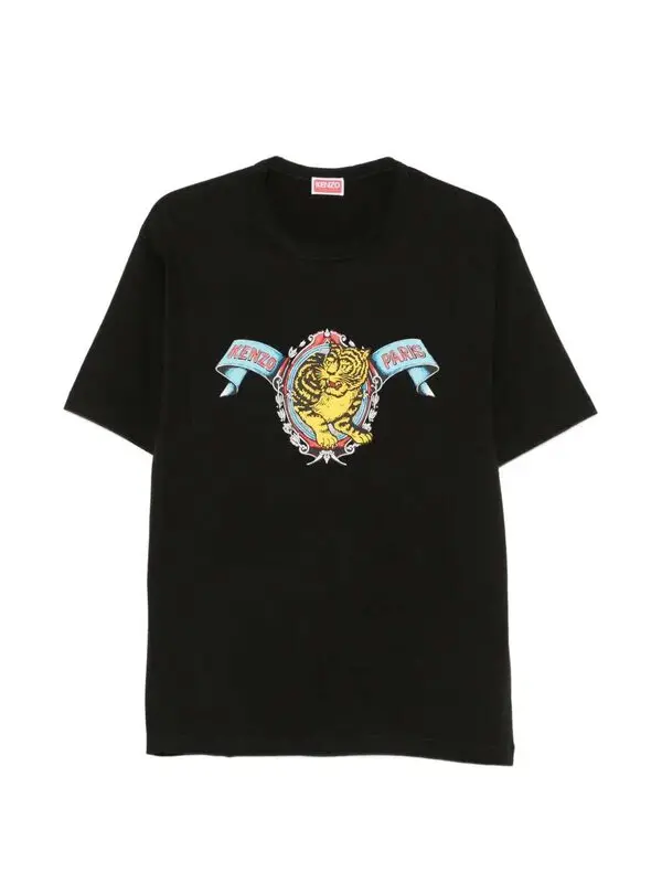 Kenzo Leaping Tiger Print T-shirt - Black