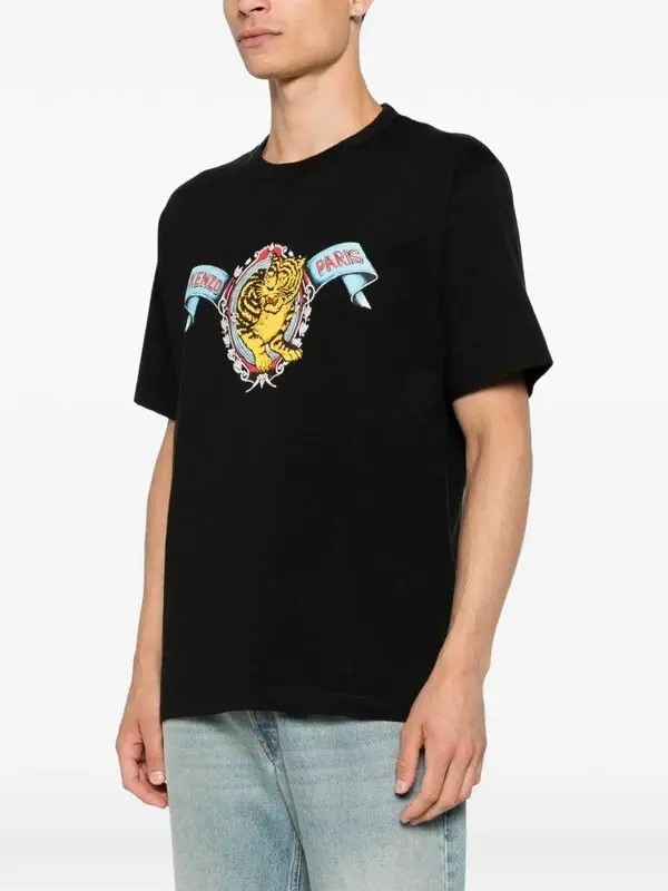 Kenzo Leaping Tiger Print T-shirt - Black
