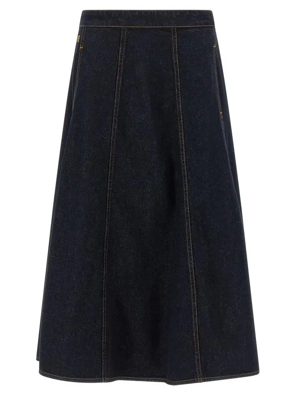 Alberta Ferretti Denim Skirt - Blue