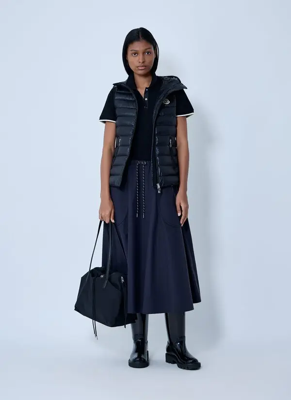Moncler Glygos Short Down Vest - Black