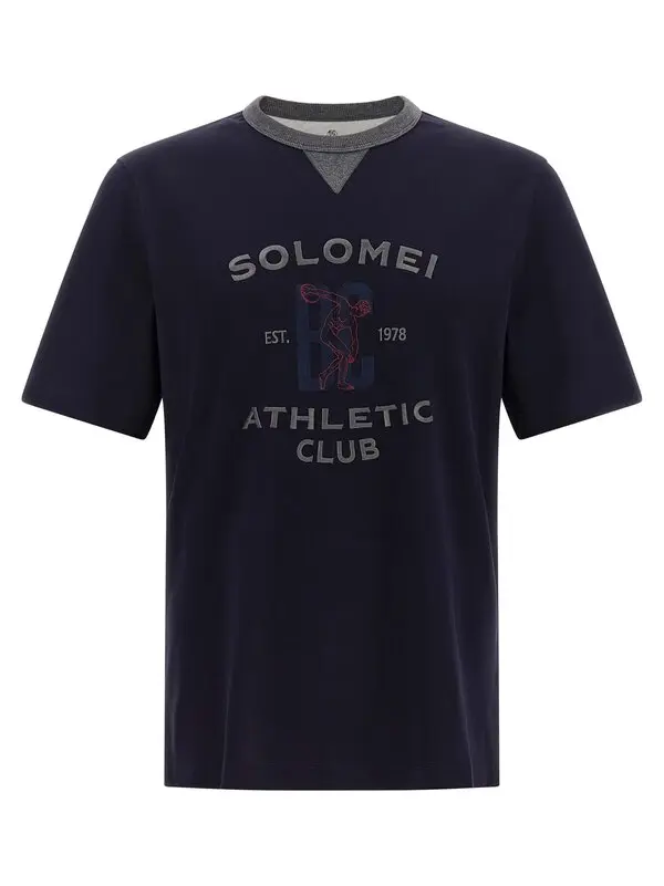 Brunello Cucinelli Solomei Athletic Club' T-shirt - Blue