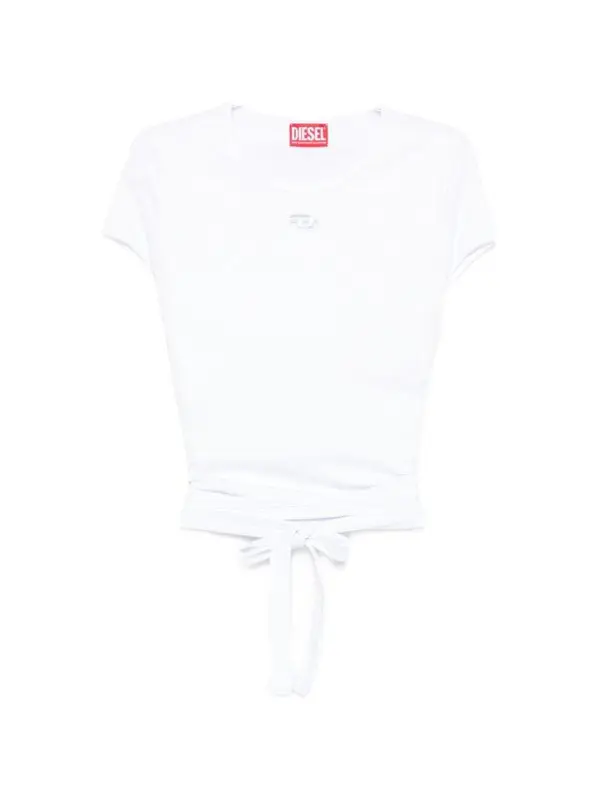 DIESEL® Cotton Tie-fastening T-shirt - Multicolor