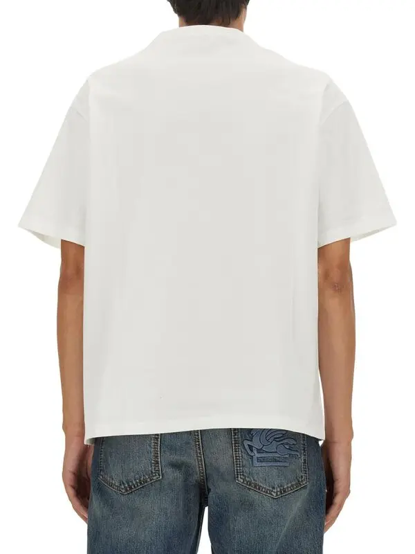 Etro T-shirt With Pegasus Embroidery - White