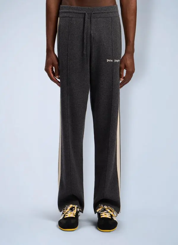 Palm Angels Classic Logo Knit Track Pants - Gray