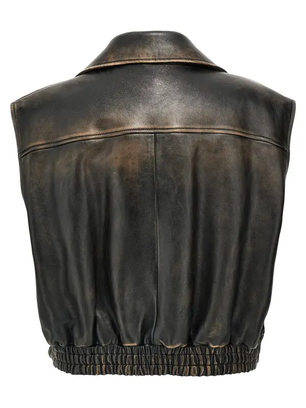 Miu Miu Logo Nappa Vest