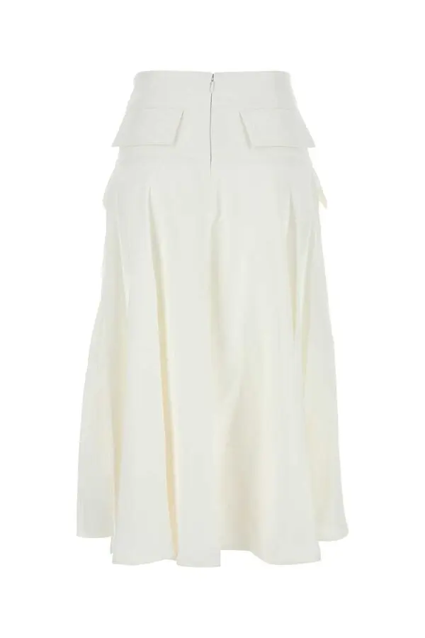 Bottega Veneta Viscose Blend Skirt - White