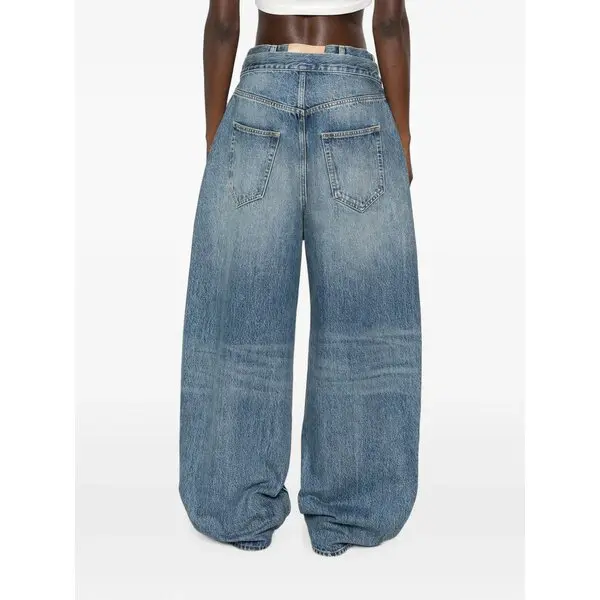 Attico Denim Wide-leg Jeans - Blue