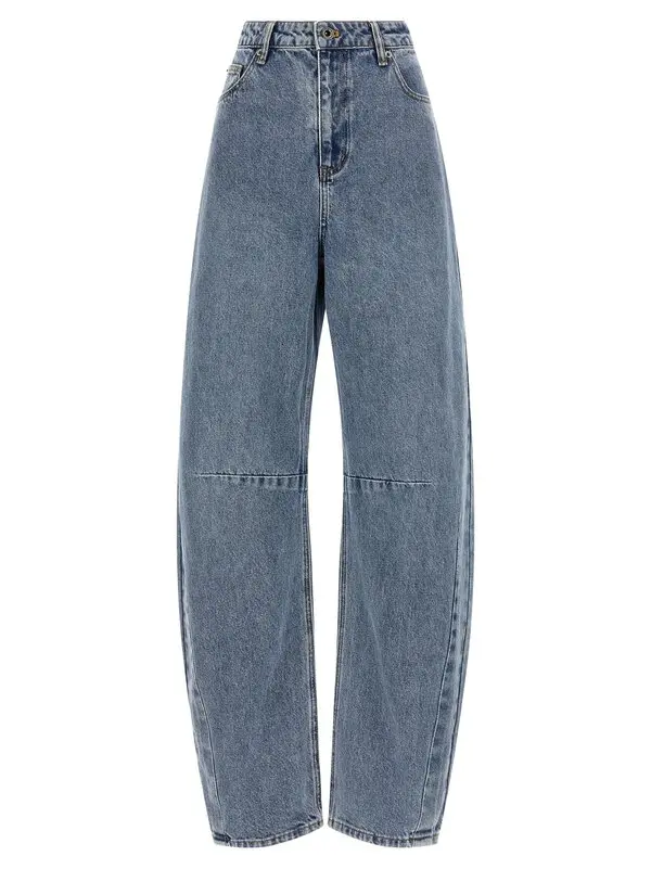 SELF-PORTRAIT Barrel Leg' Jeans - Blue