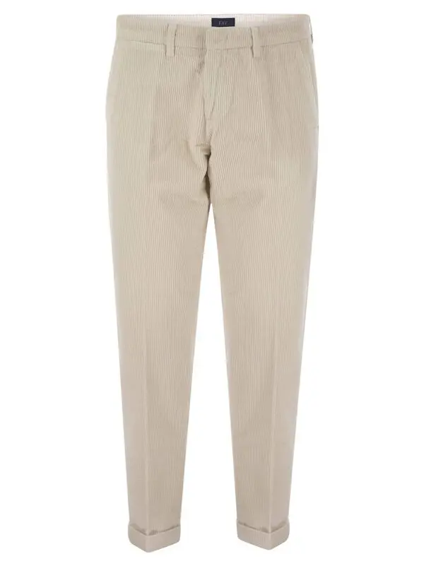 FAY Slim Corduroy Trousers