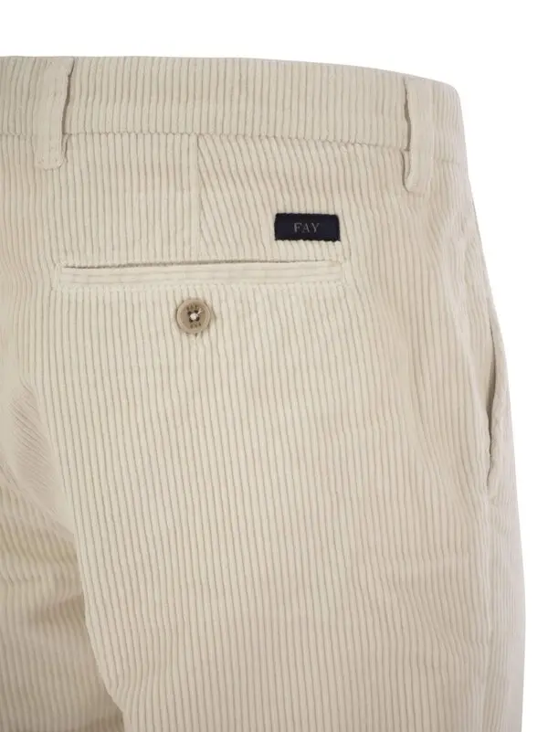 FAY Slim Corduroy Trousers