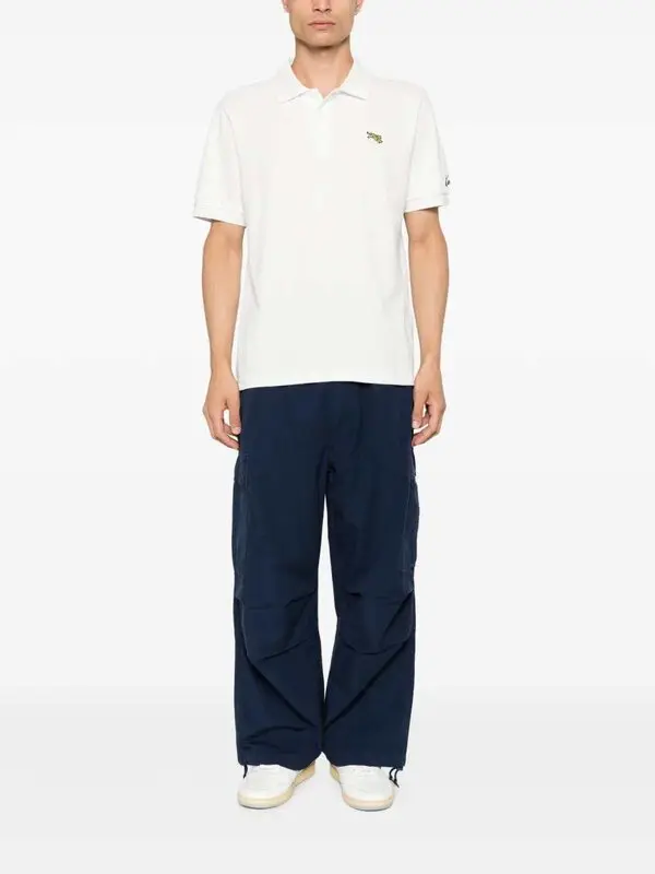 Kenzo Tiger-patch Polo Shirt - White