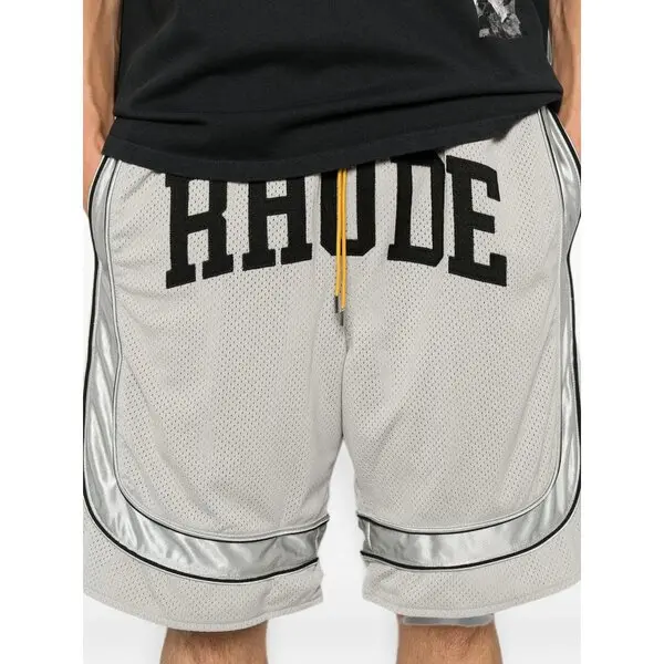 Rhude Contrast Trim Mesh Track Shorts
