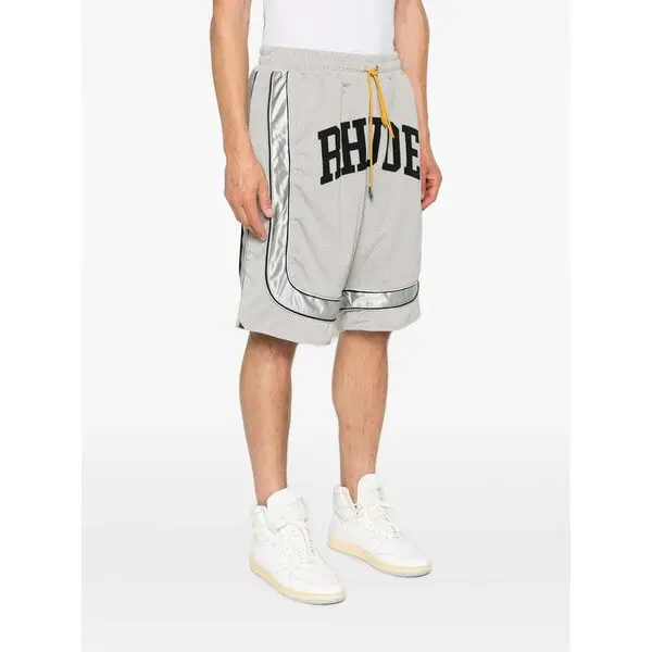 Rhude Contrast Trim Mesh Track Shorts