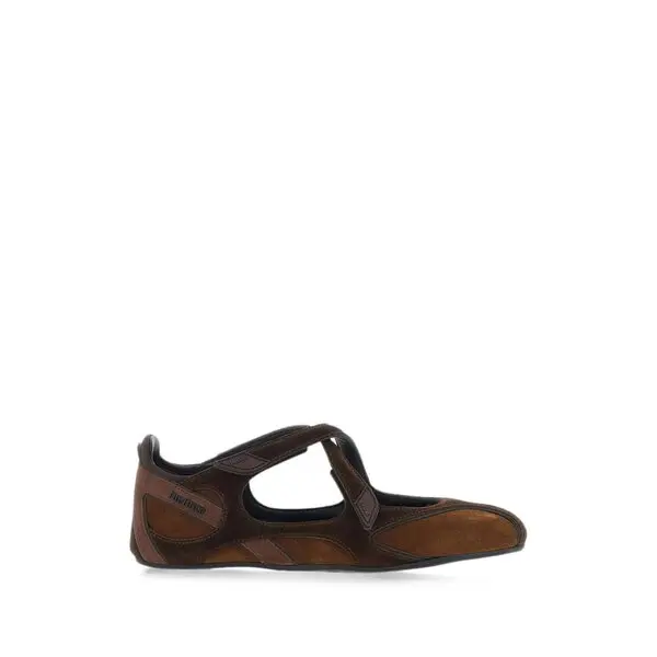 Attico Ballet Flats - Brown