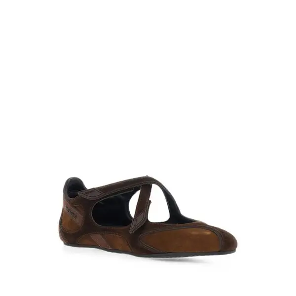 Attico Suede Ballet Flats - Brown