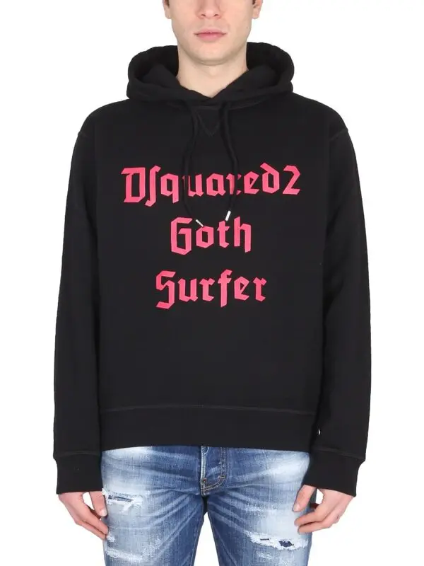 Dsquared2 Sweatshirt With Logo Print - Black