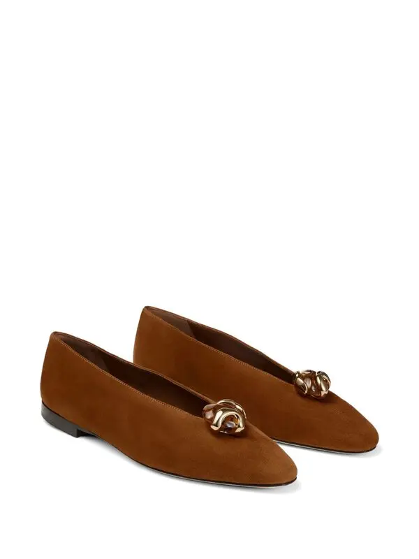 JIMMY CHOO Margot Leather Ballets
