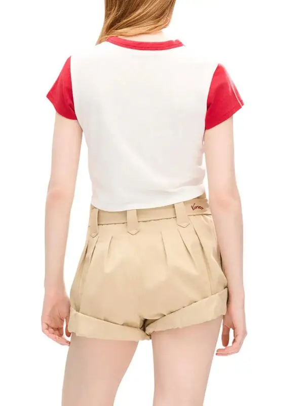 Kenzo Cotton Cropped T-shirt - White