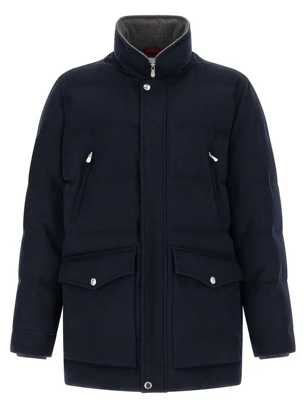 Brunello Cucinelli Wool Flannel Parka