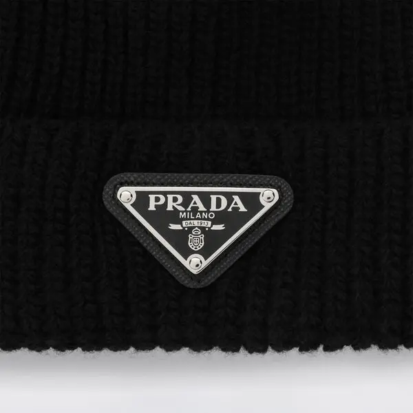 Prada Wool Hat With Triangle Logo