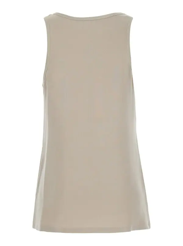 Max Mara Silk Embroidered Tank - Cream