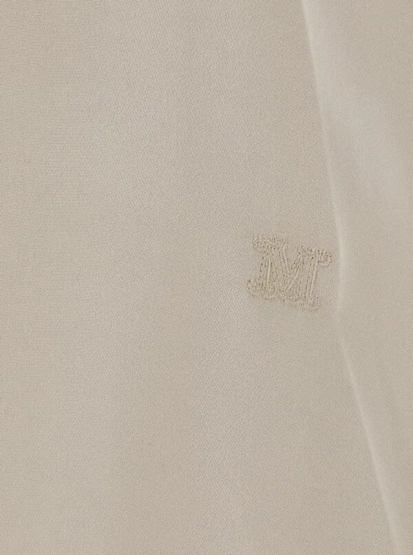 Max Mara Silk Embroidered Tank - Cream