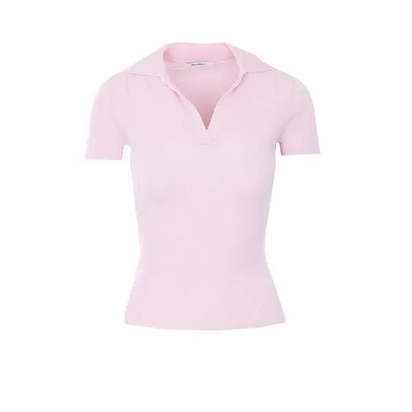 Max Mara Ribbed Short-sleeve Top - Pink
