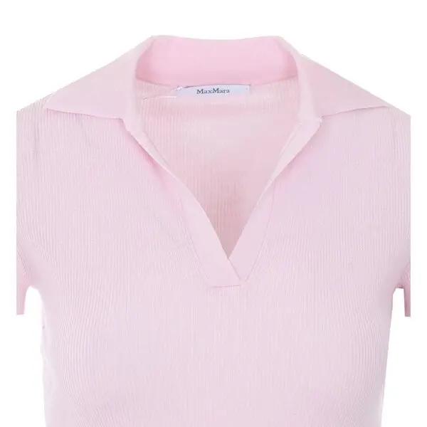 Max Mara Ribbed Short-sleeve Top - Pink