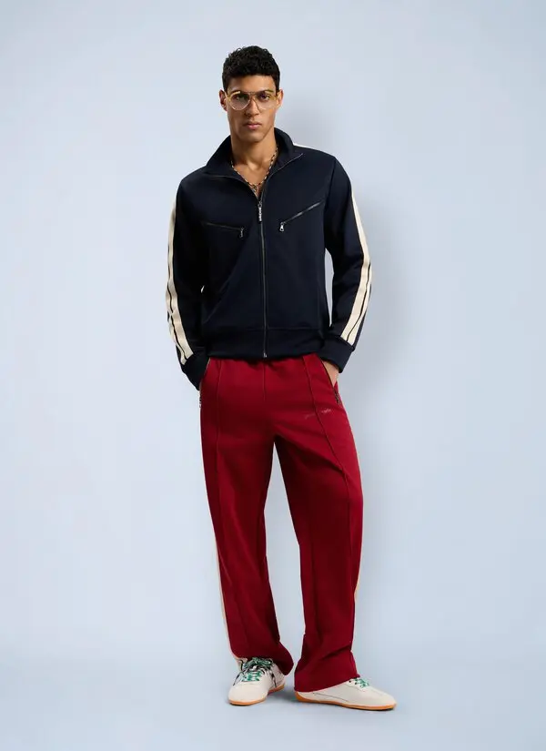 Palm Angels Classic Logo Zip-up Track Pants - Red