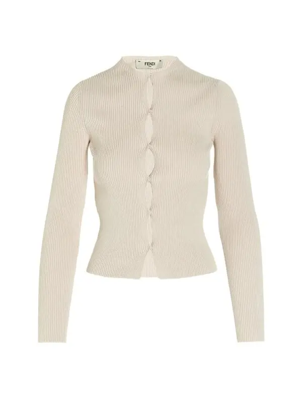 Fendi Cotton Cardigan - Cream