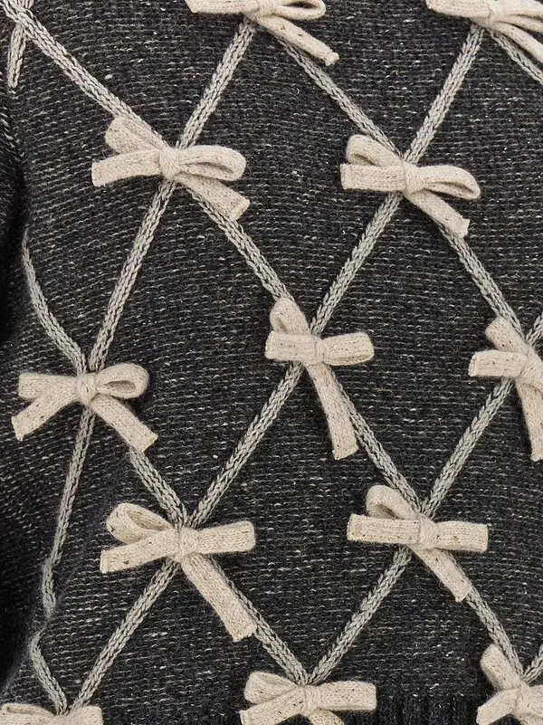 Moschino Bow Sweater - Gray