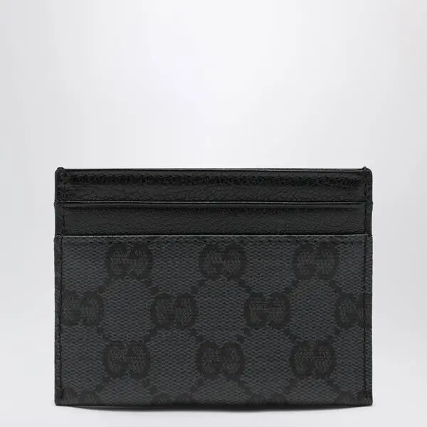 Gucci Essence Classic Card Holder In Gg Canvas - Black