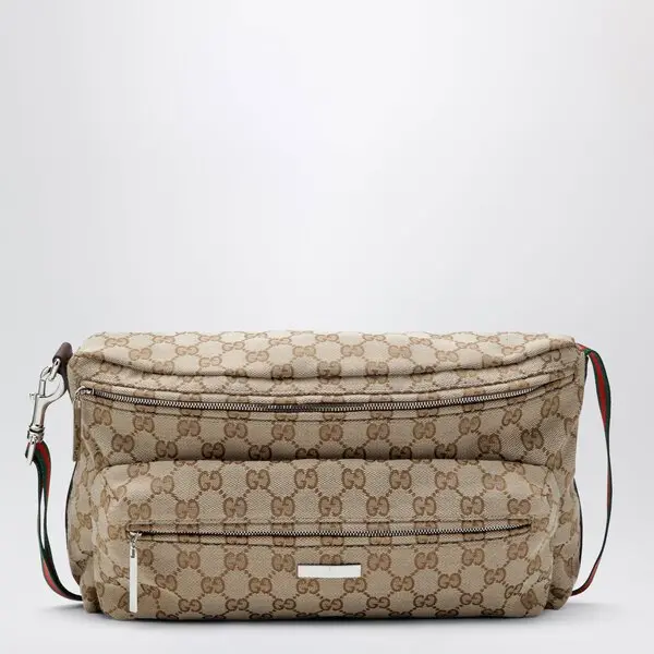 Gucci Medium Gg Canvas Crossbody Bag - Cream