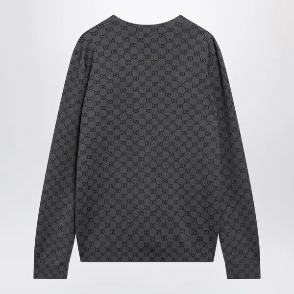 Gucci Wool And Silk Cardigan - Gray