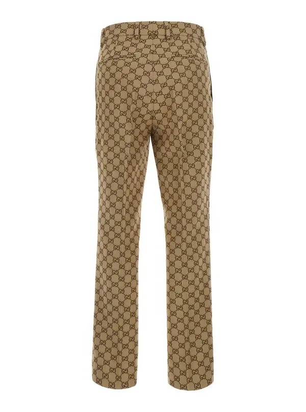 Gucci Monogram Tech Fabric Straight Leg Pants - Multicolor