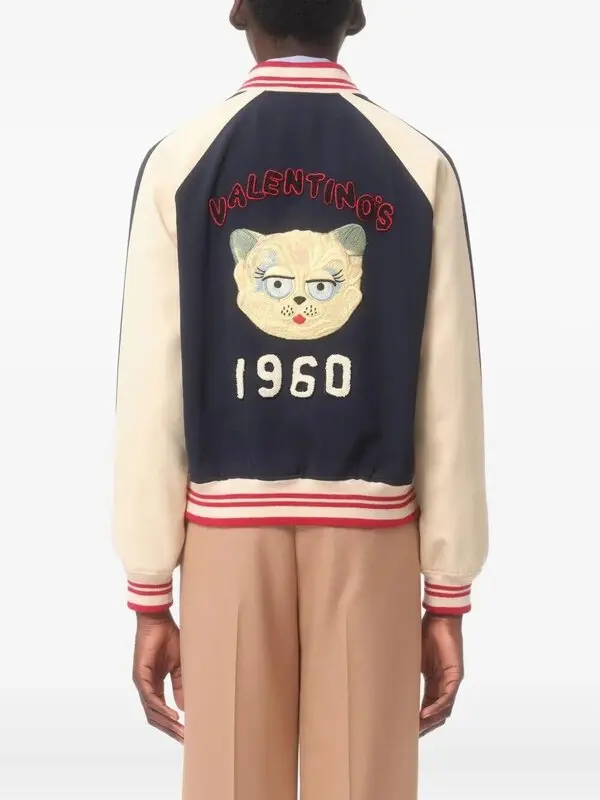 Valentino Garavani Le Chat De La Maison Wool Bomber Jacket - Multicolor