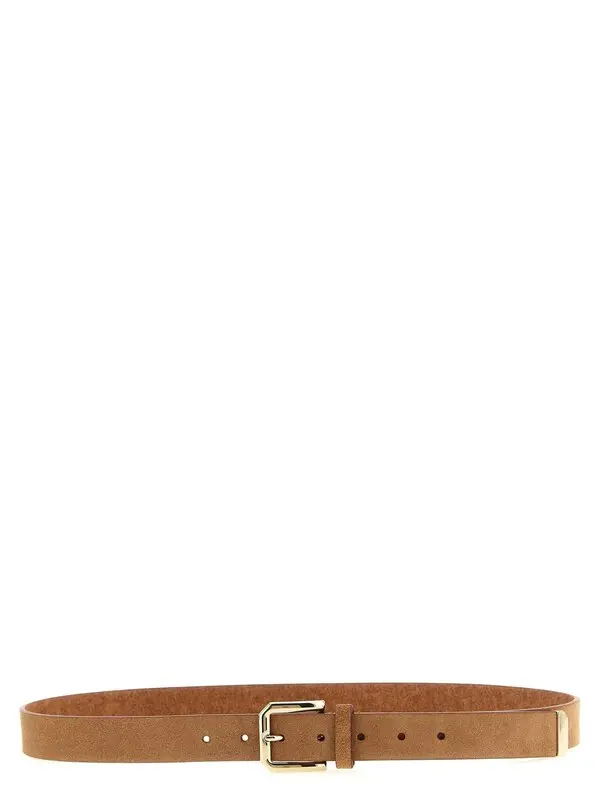 Brunello Cucinelli Inverted Leather Belt - Brown