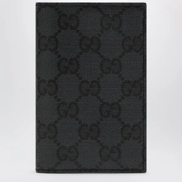 Gucci Essence Classic Card Holder In Gg Fabric - Black