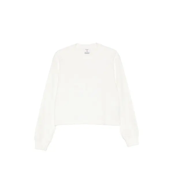 Casablanca Jersey Embroidered Logo Sweatshirt - Cream