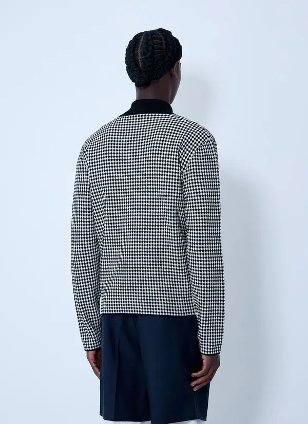 JIL SANDER Houndstooth Zip-up Shirt