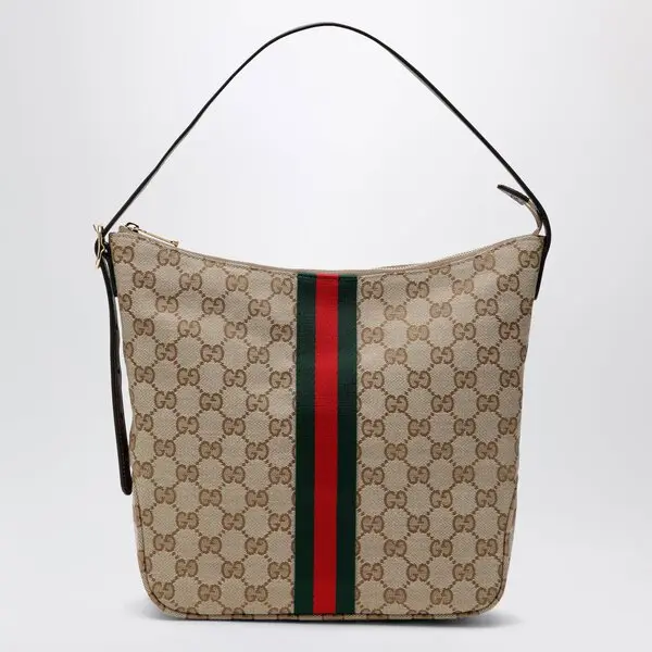 Gucci Gg Monogram Lunetta Shoulder Bag - Cream