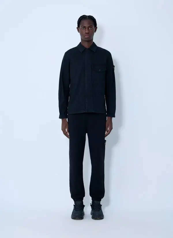 Stone Island Logo Patch Shirt - Black
