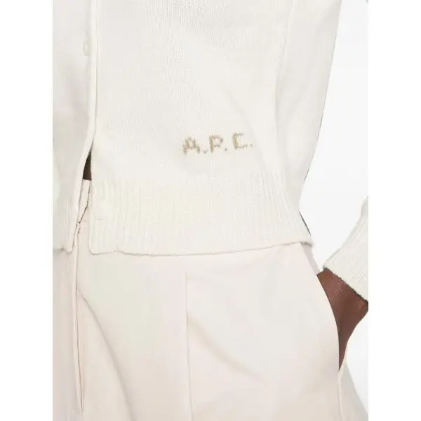 A.p.c. Neutrals Knitwear Cardigans - Cream